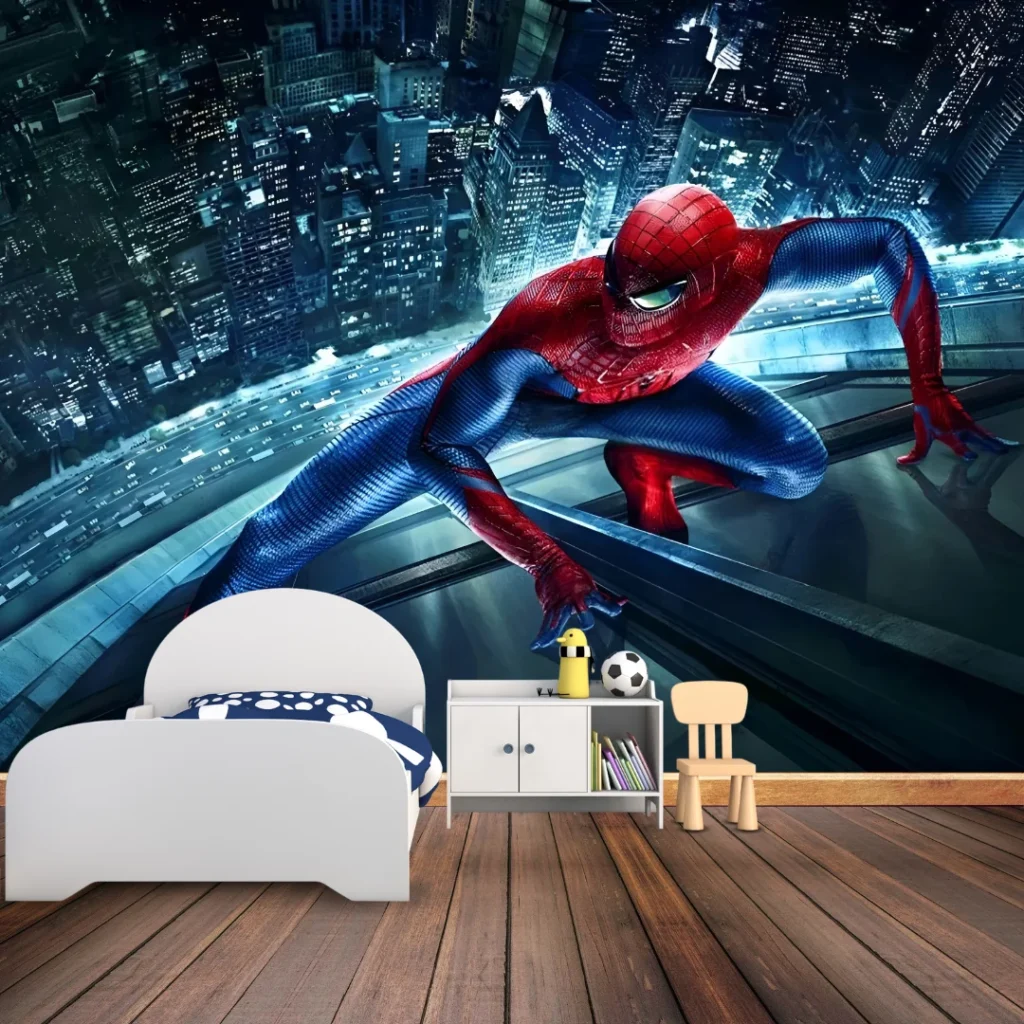 The Amazing Spider-Man Action Wall Mural – Superhero Decor - Wallpaper ...