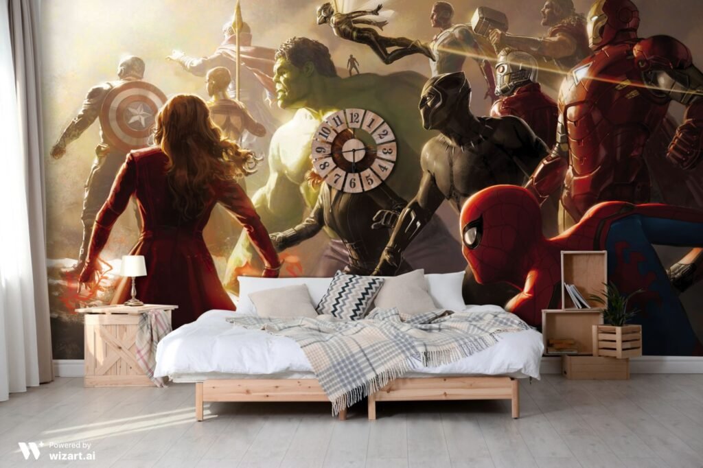 Marvel Wallpaper – Iconic Superheroes Wall Mural for Kids & Fans ...